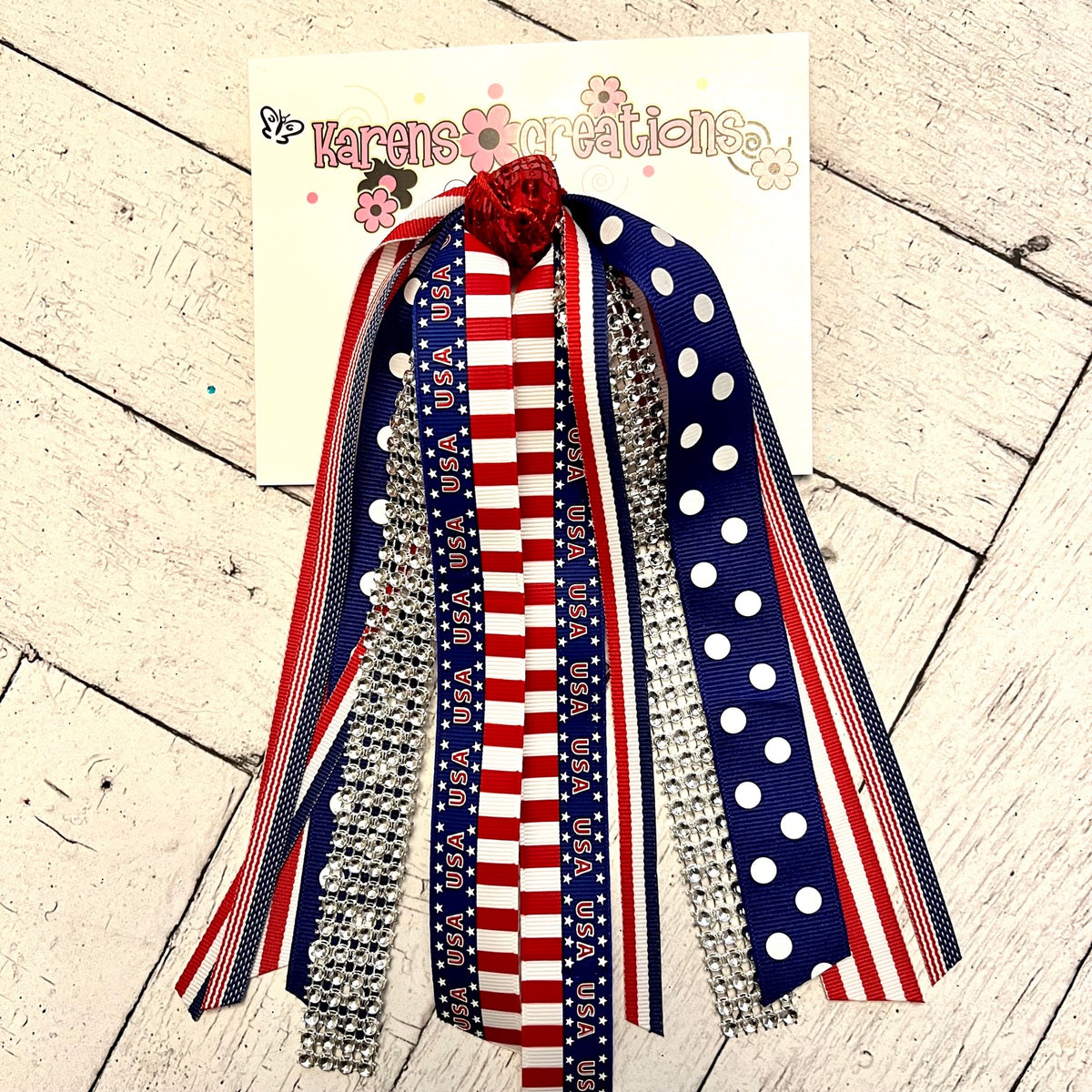 Patriotic Themed Ribbon Ponytail Hair Streamer – Karens Creations